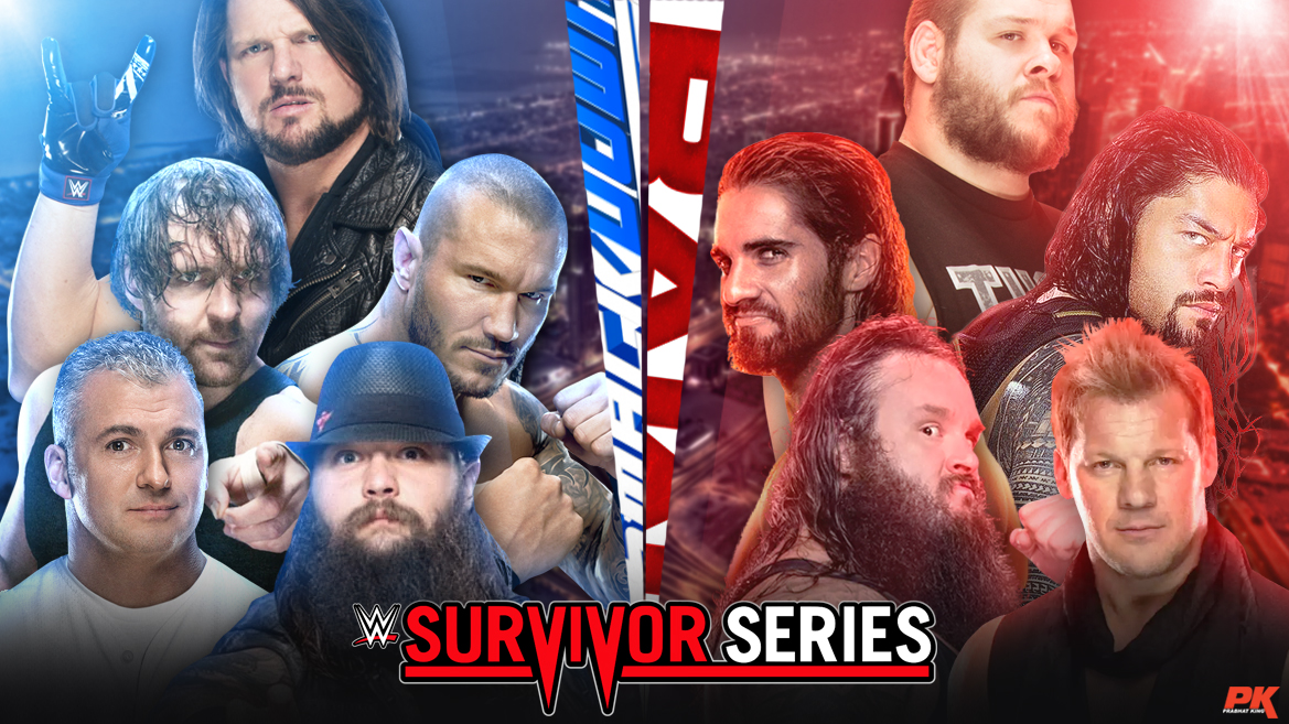 WWE Pictures and News: RAW vs SMACKDOWN 2016 (5-Man Tag Team Match ...