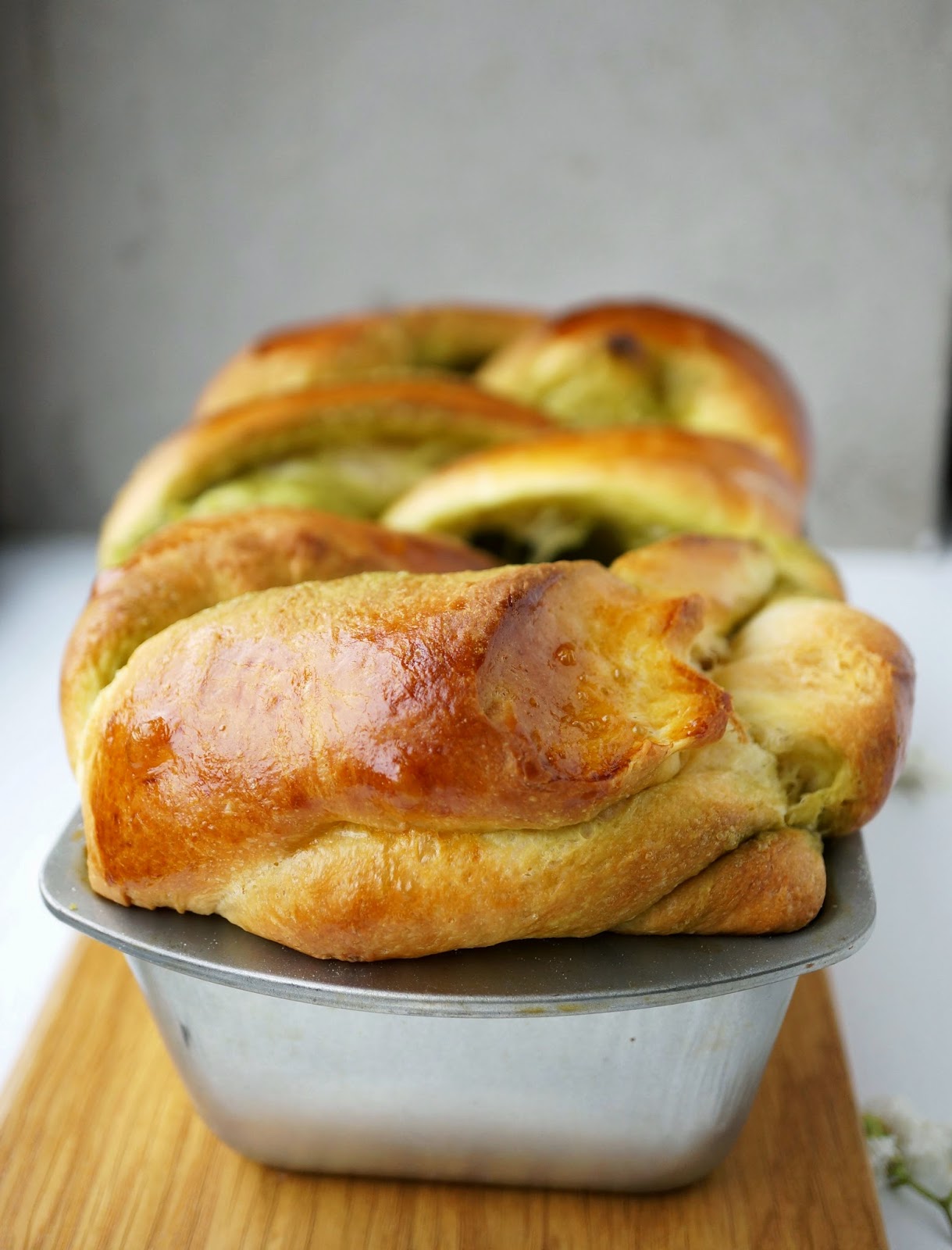 Miss Hangrypants: Matcha Brioche Braided Loaf