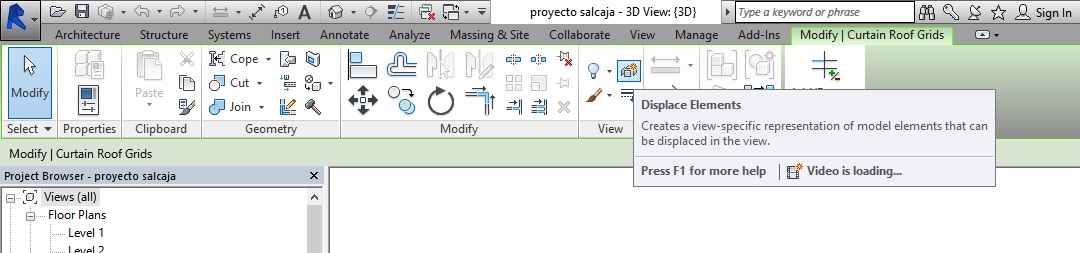 Taller de Revit, Aprendiendo a usar Autodesk Revit.: Revit Displace ...