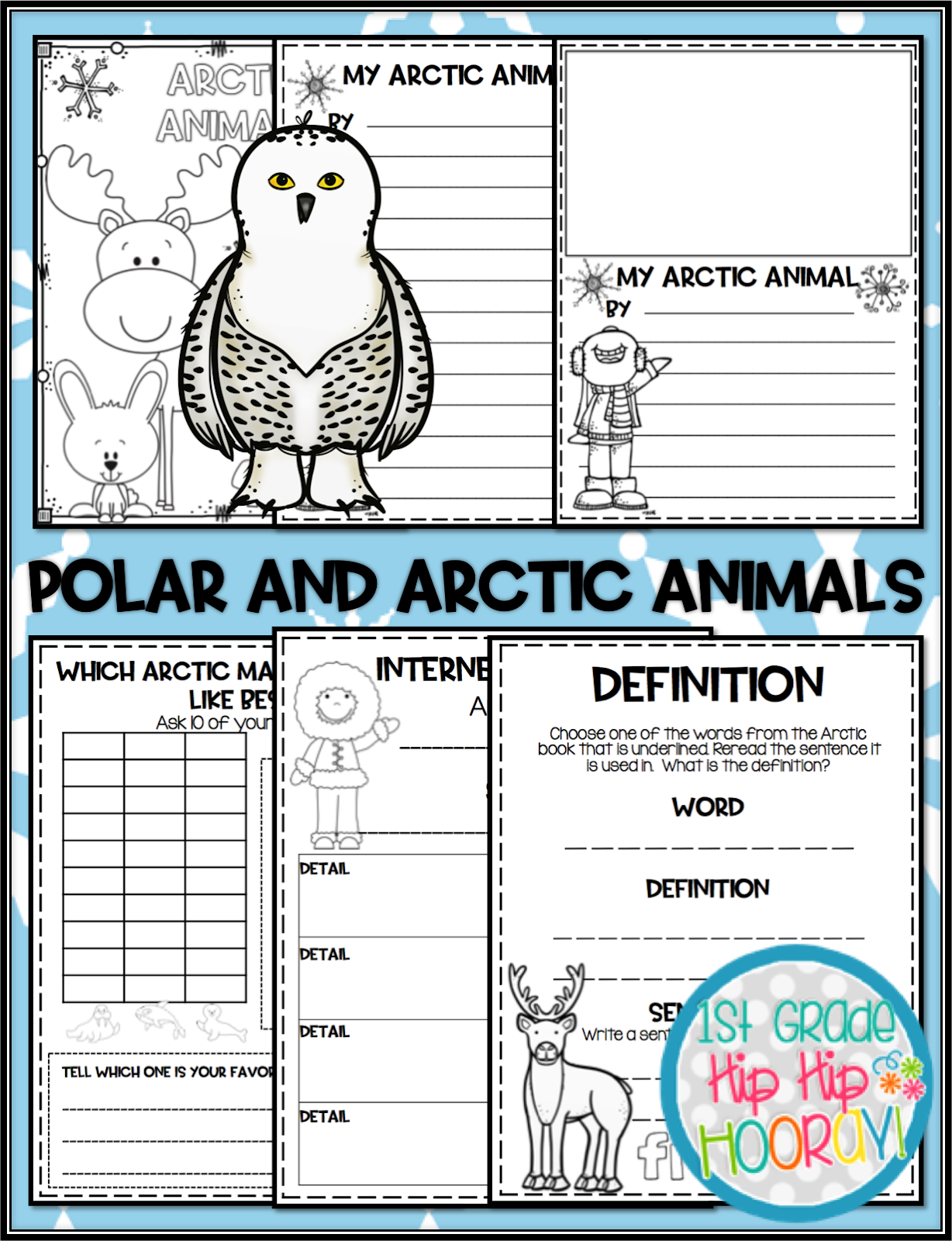 1st Grade Hip Hip Hooray!: Polar and Arctic Animals