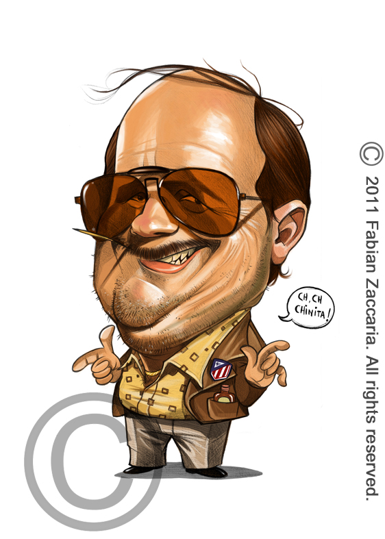 Caricaturas Fabian Zaccaria: Torrente (Santiago Segura)