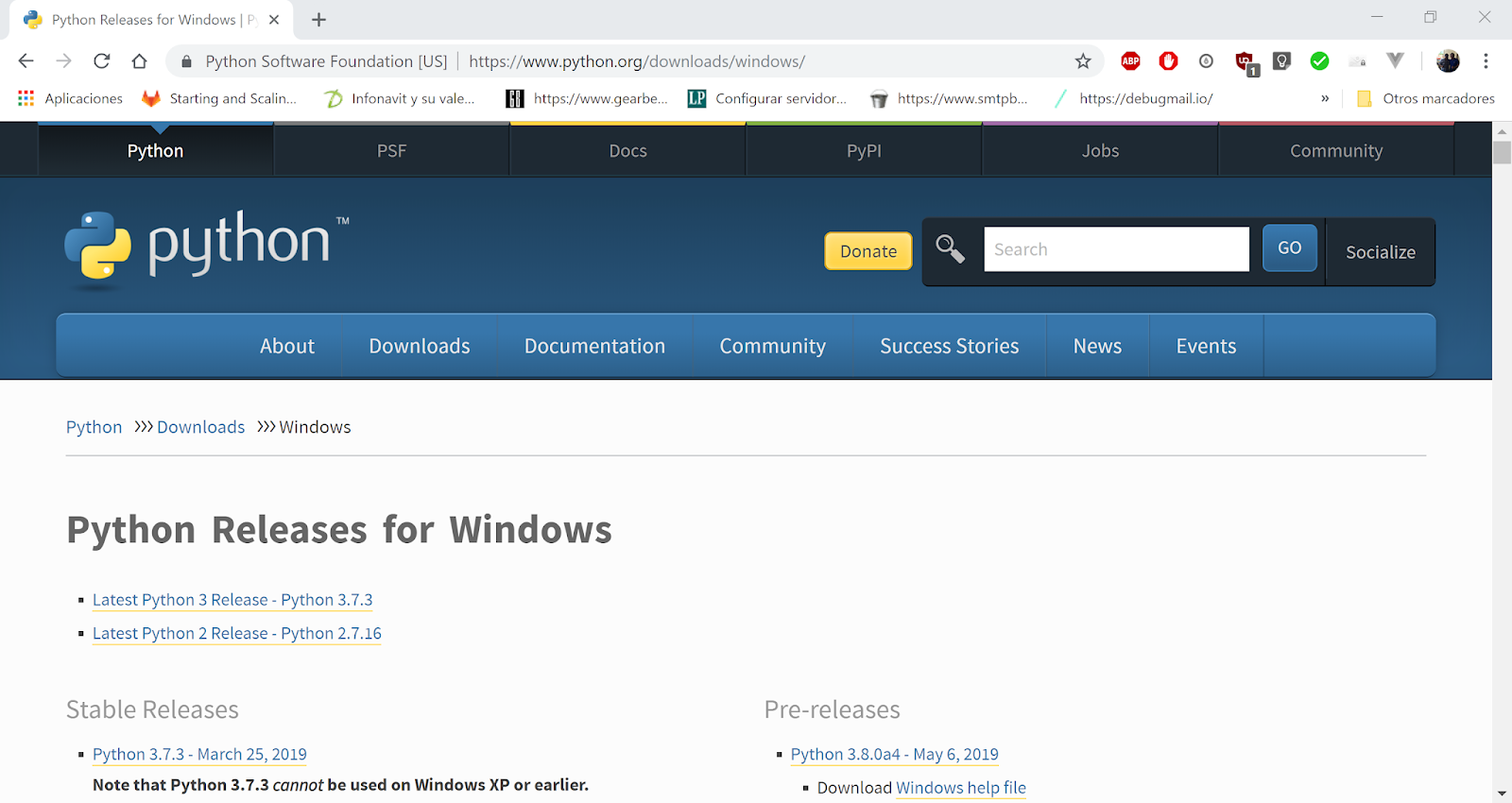 ¿Cómo instalar python de 64 bits en Windows 10 de 64 bits?