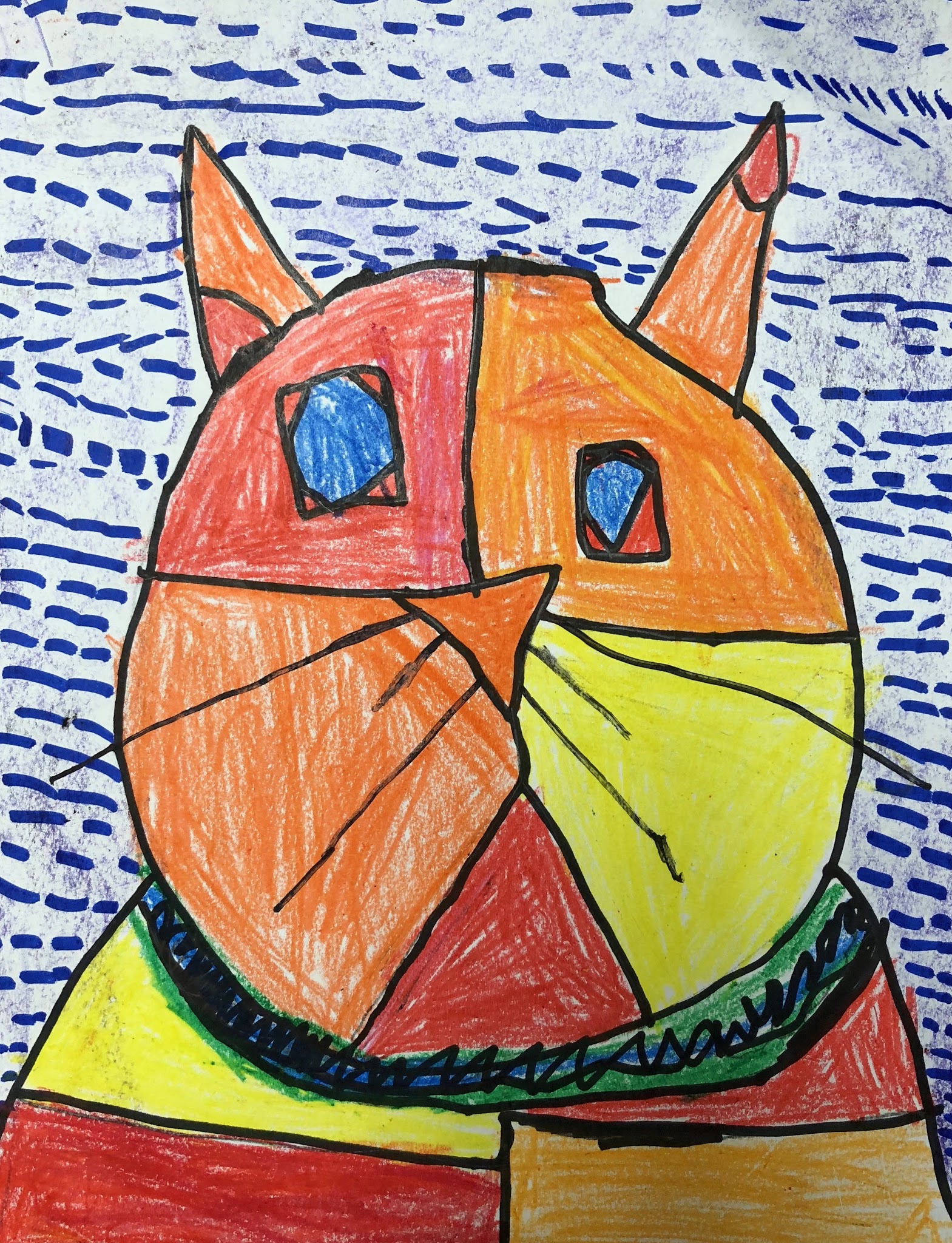 Mrs. Harris' art room: Kindergarten Paul klee cats with warm and cool ...