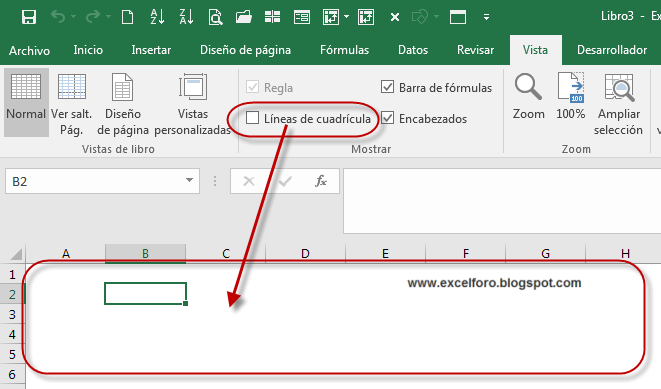 Las Líneas de División o Cuadrícula | EXCEL FORO: EJERCICIOS, EJEMPLOS ...