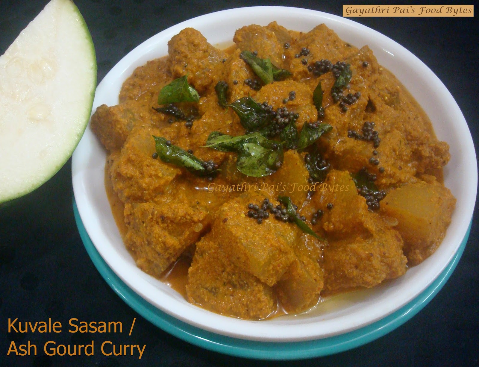 Gayathri Pai's Food Bytes: Kuvale Sasam/ Ash Gourd Curry~ 1.