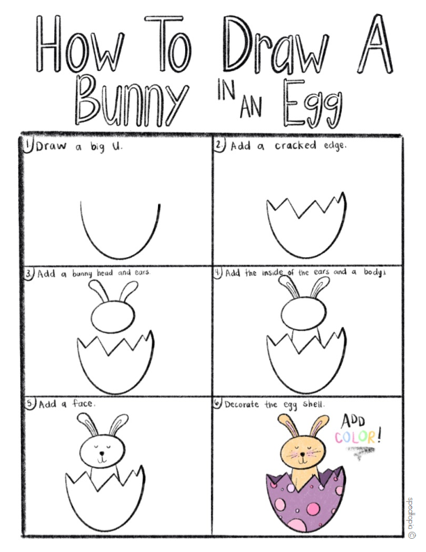 Teacher Charo: HOW TO DRAW AN EASTER CHICK
