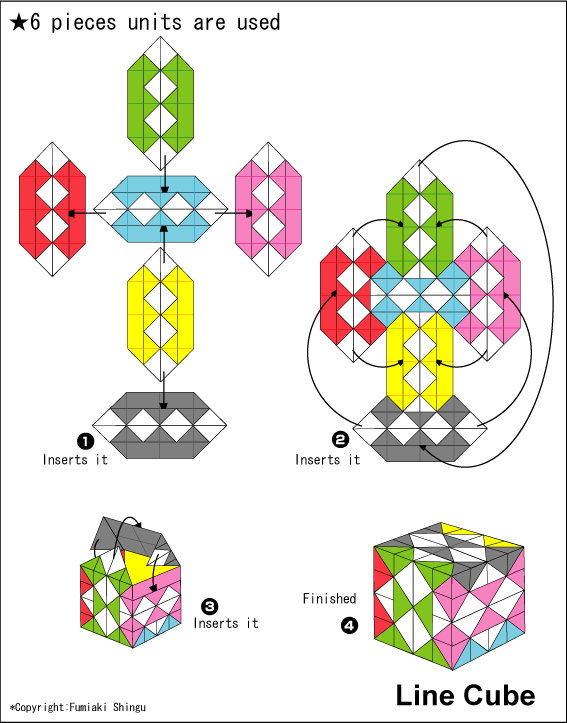 Origami Check Cube instructions - Easy Origami instructions For Kids