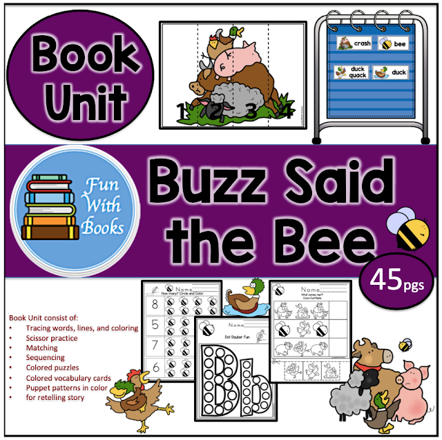BUZZ SAID THE BEE BOOK UNIT ~ Book Units by Lynn