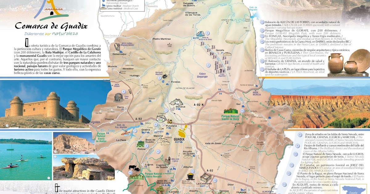 Plano COMARCA DE GUADIX+GUADIX MONUMENTAL Y DE CUEVAS _2011 ~ Rutas
