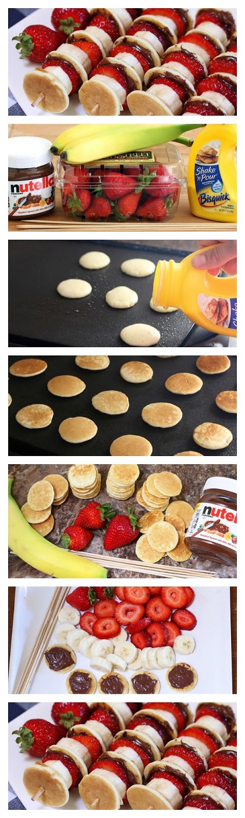 food drink: NUTELLA MINI PANCAKE KABOBS