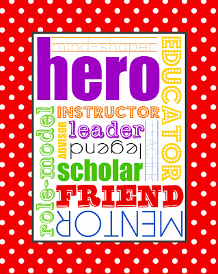 Friday's Freebie: Teacher Subway Art Printable in Six Color Choices | i ...