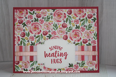 Jennie M's Stampin Spot: Healing Hug Card for Two Challenges