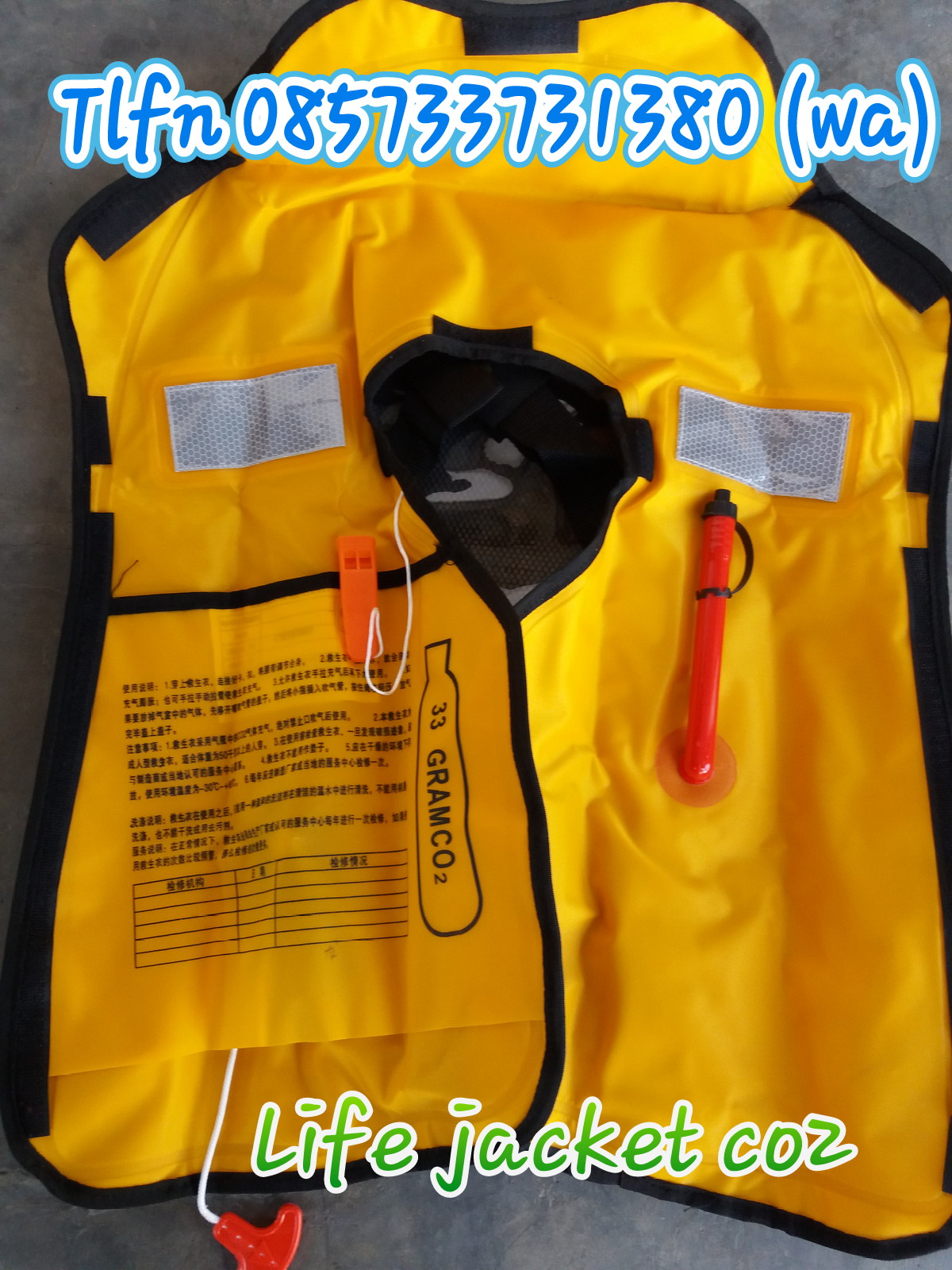 LIFE JACKET INFLATABLE | LIFE JACKET GAS CO2