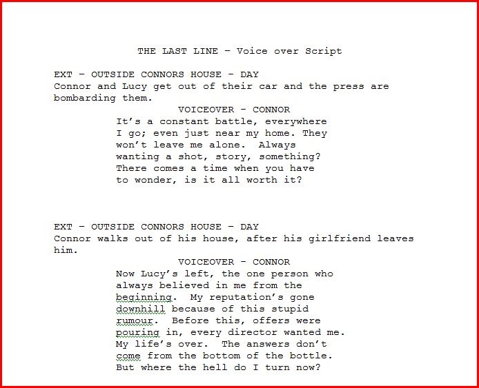 What Happens In Vegas: Voiceover Script