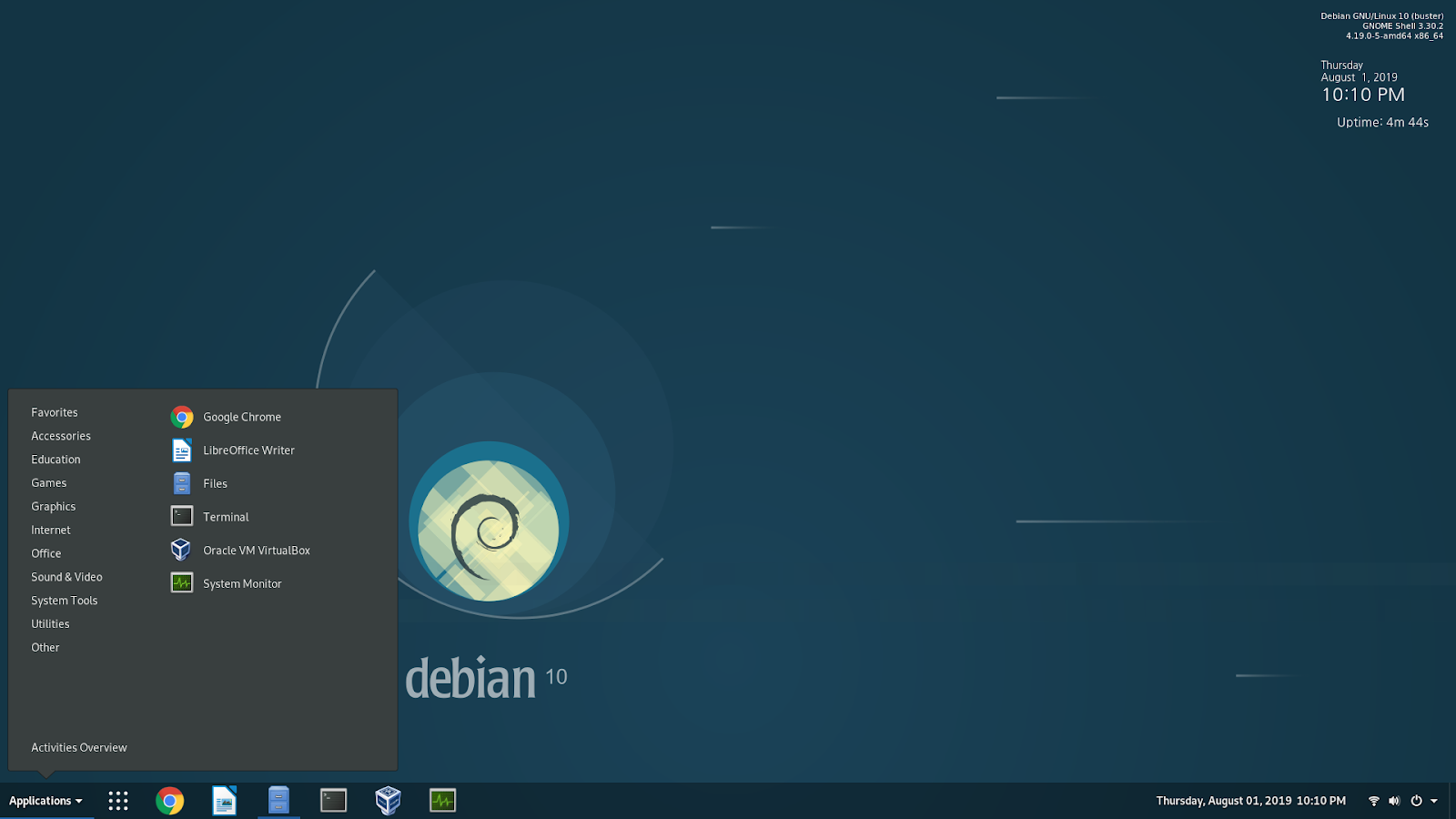 JJ's Notes: Debian 10 - Screenshots
