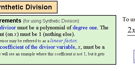 Pat'sBlog: Synthetic Division, Beyond the Basics