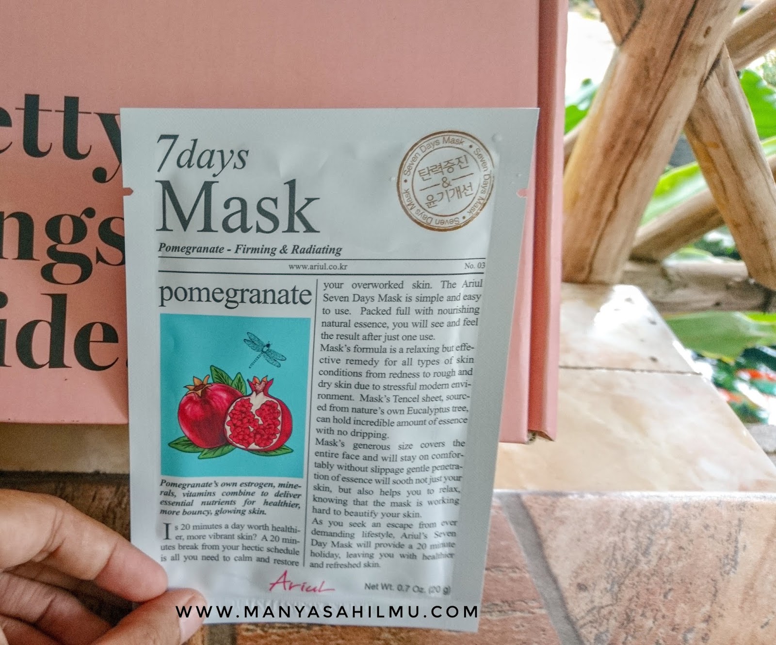 Ariul 7 Days Mask (review) - Manyasah Ilmu