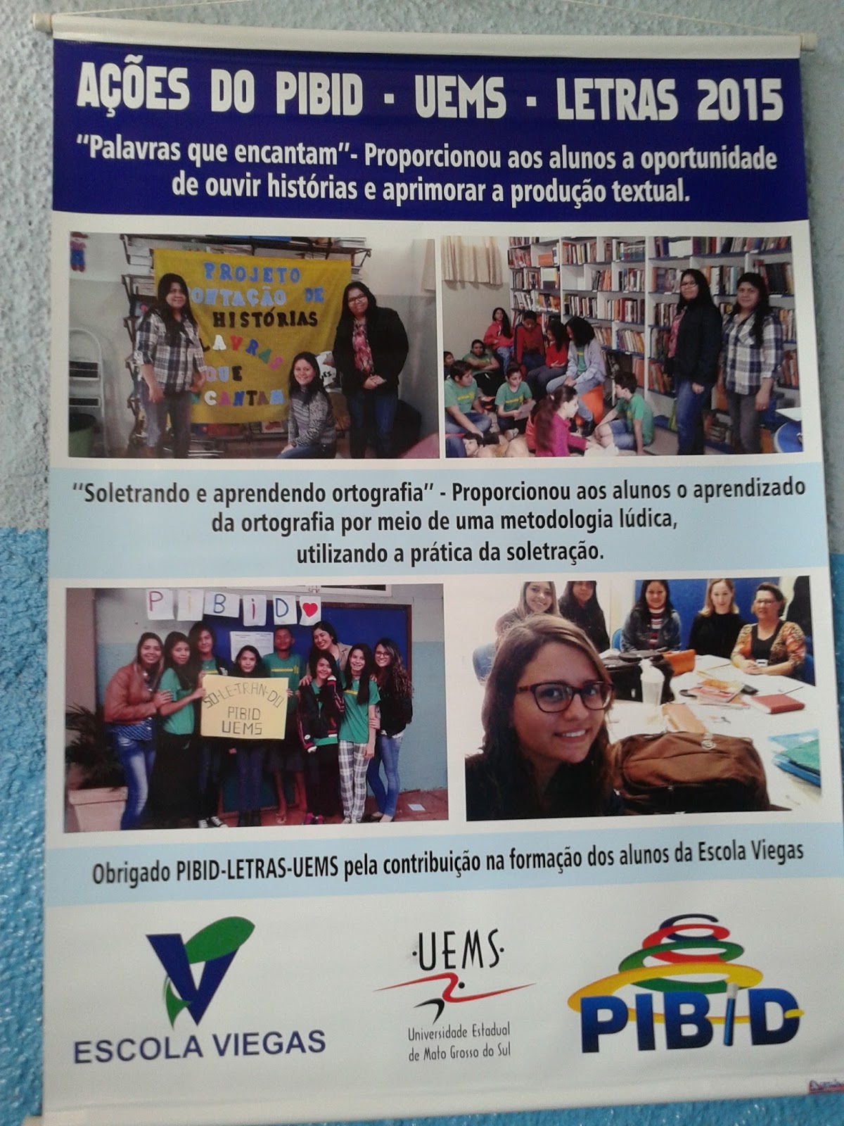 PIBID - Língua Portuguesa: Banner / projetos E. Viegas