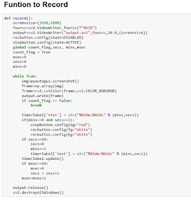 Screen Recording App Using Python