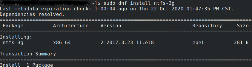 CentOS 8 Install Ntfs 3g And Exfat centos-8-install-ntfs-3g-and-exfat