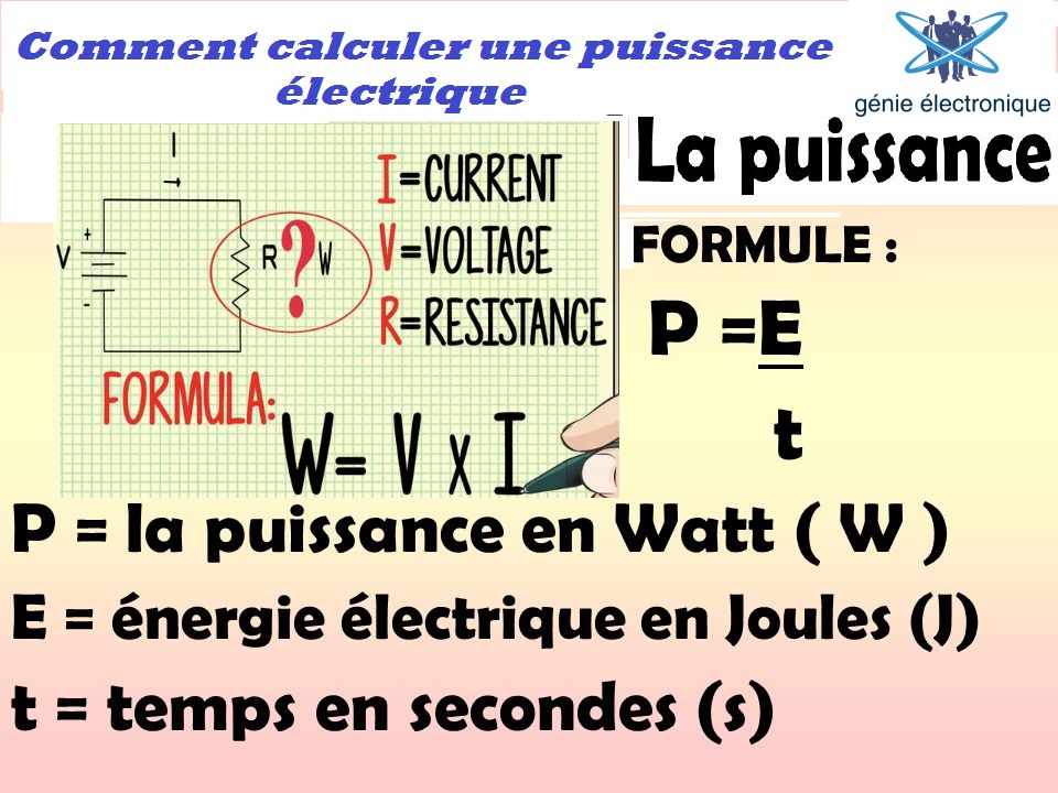 calculer une puissance électrique - génie électronique