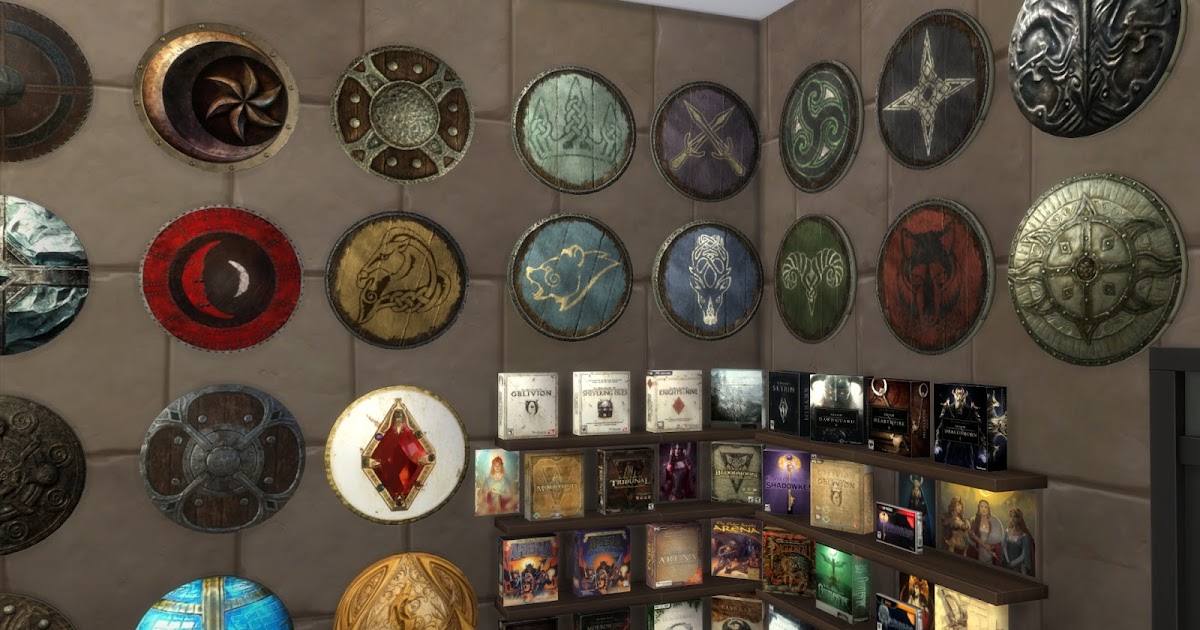 LadySeraphineCC: The Elder Scrolls Shields | TS4 CC