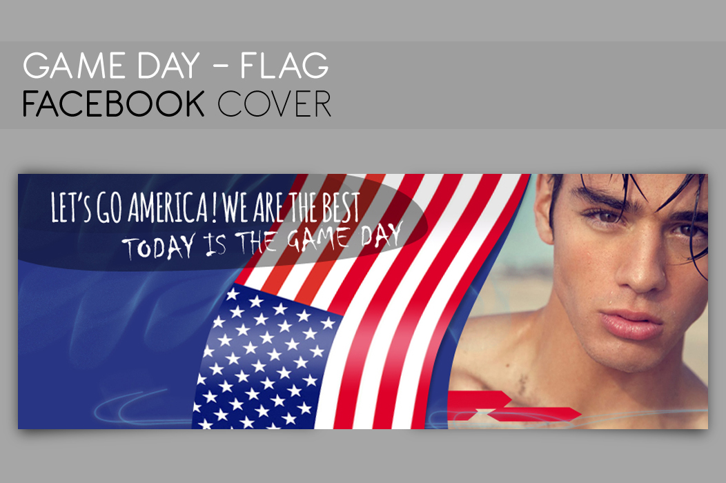 indesign templates indesign templates: FACEBOOK COVER flag – Game day