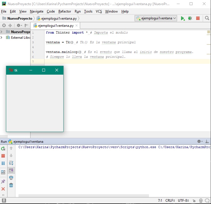 Graficacion: Practica con Pycharm: manejo de gui