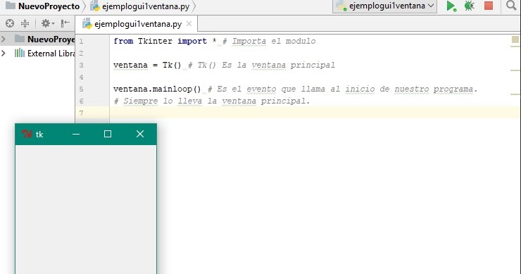 Graficacion: Practica con Pycharm: manejo de gui