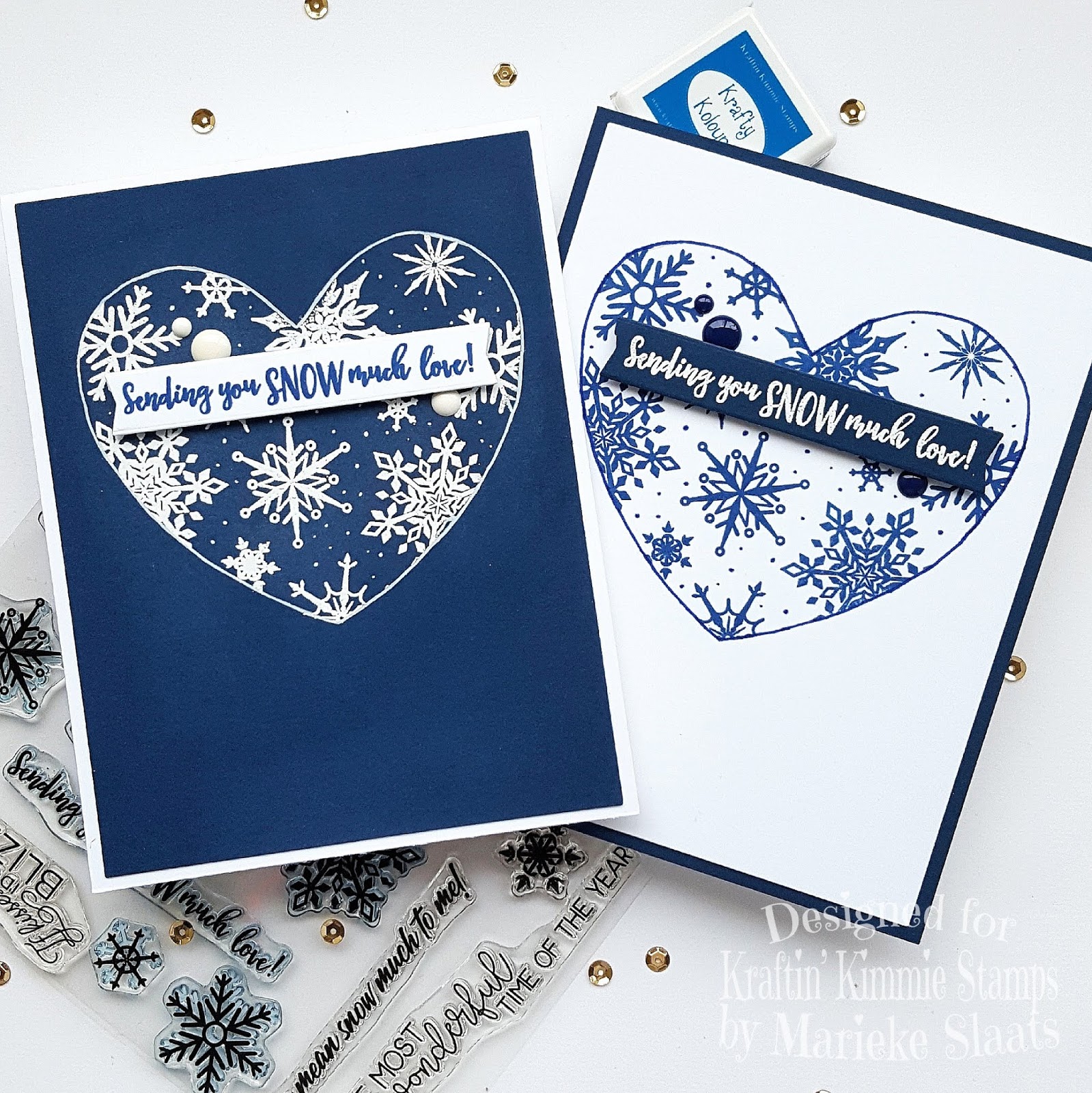 Marieke: Krafty Peeks day 1: Snowflake kisses