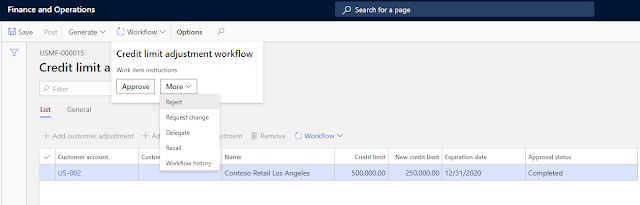 D365FandO(m): Credit Management - Workflows