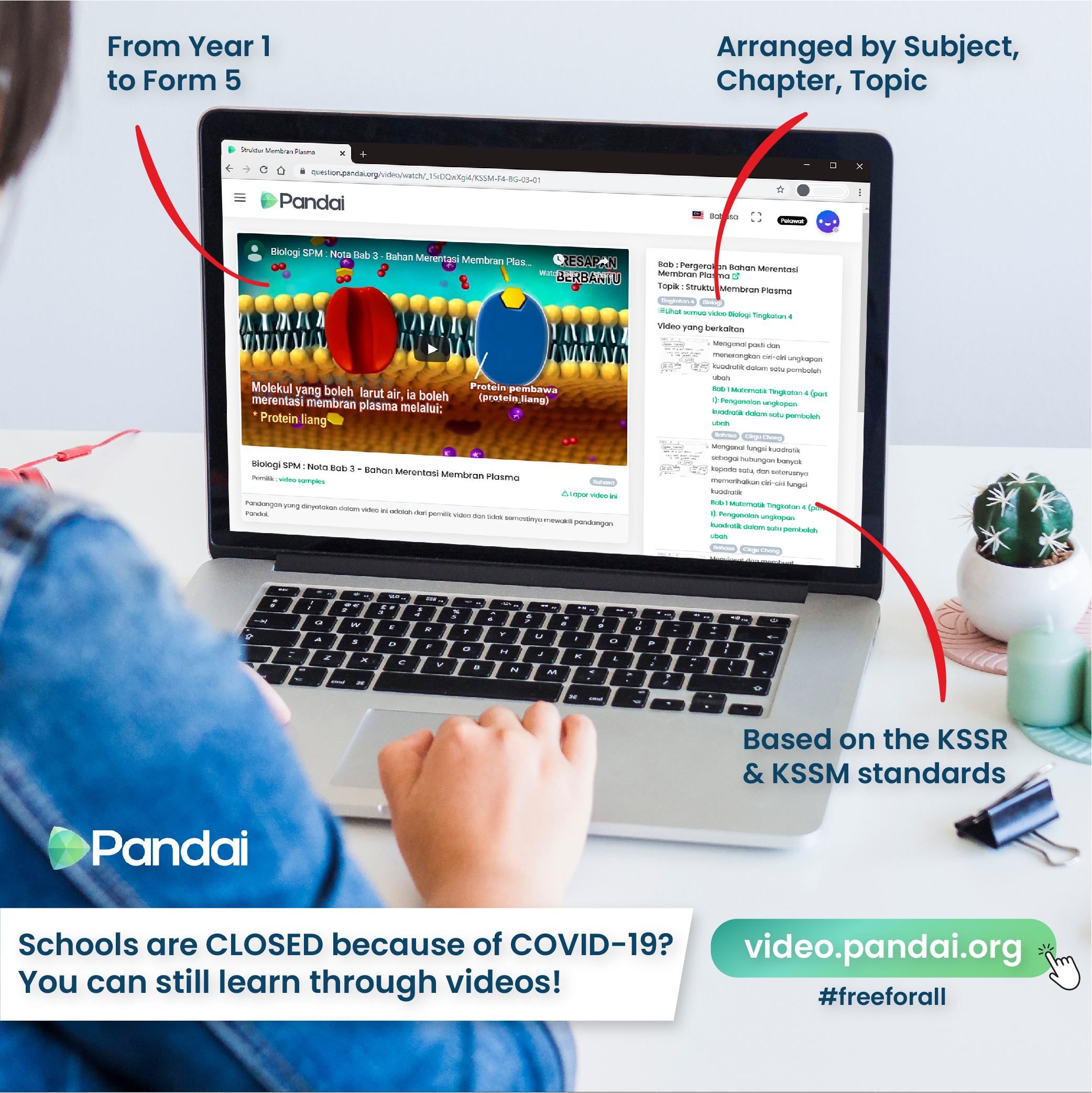Fun E-Learning Program with Pandai Video and Pandai Application.