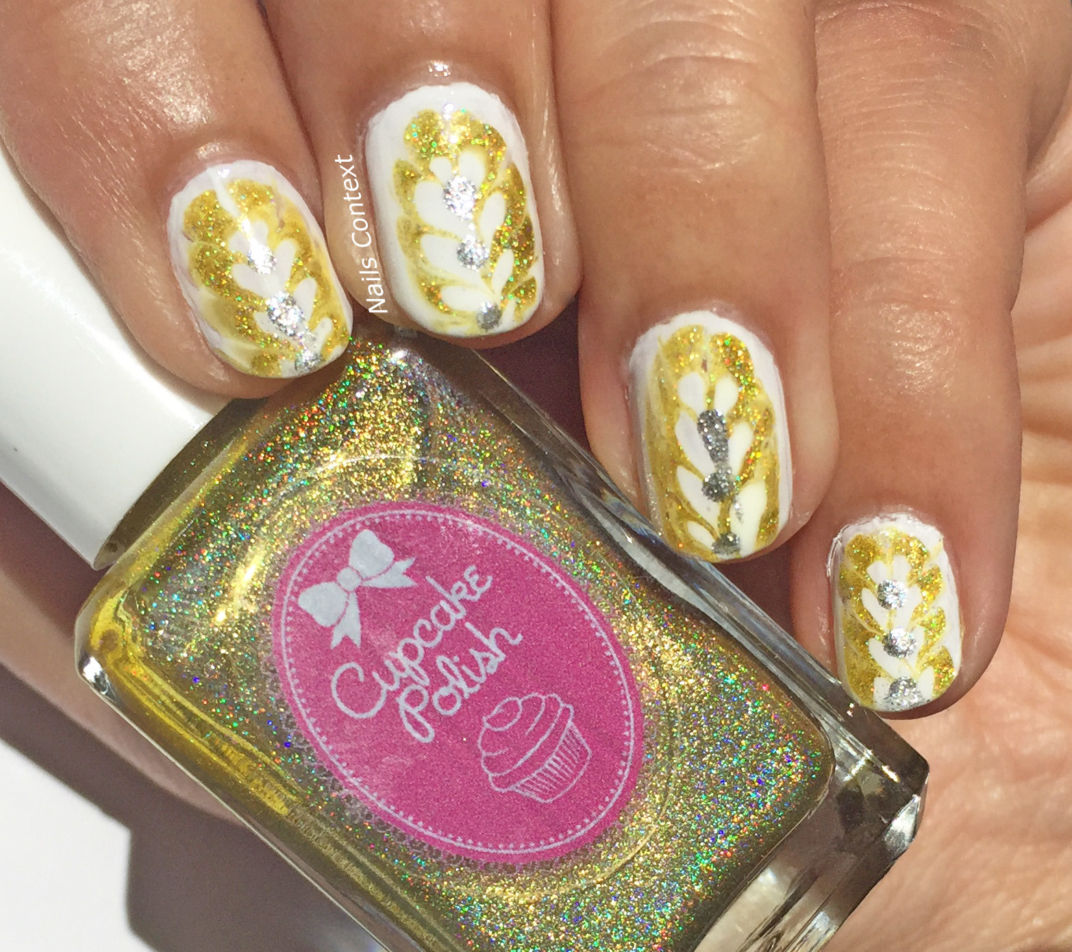 Nails Context: Yellow Drag Marble Nails