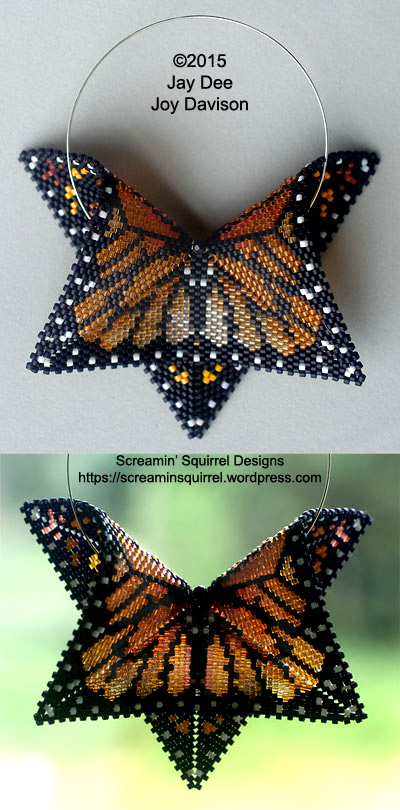 Amazing Beaded Monarch Butterfly Pendant Tutorial / The Beading Gem