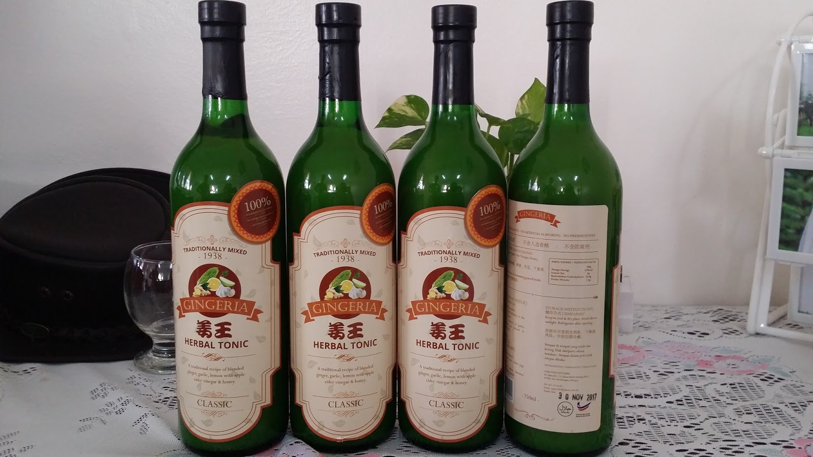 Gingeria Herbal Tonic: Lemon Garlic Ginger Juice (GINGERIA)