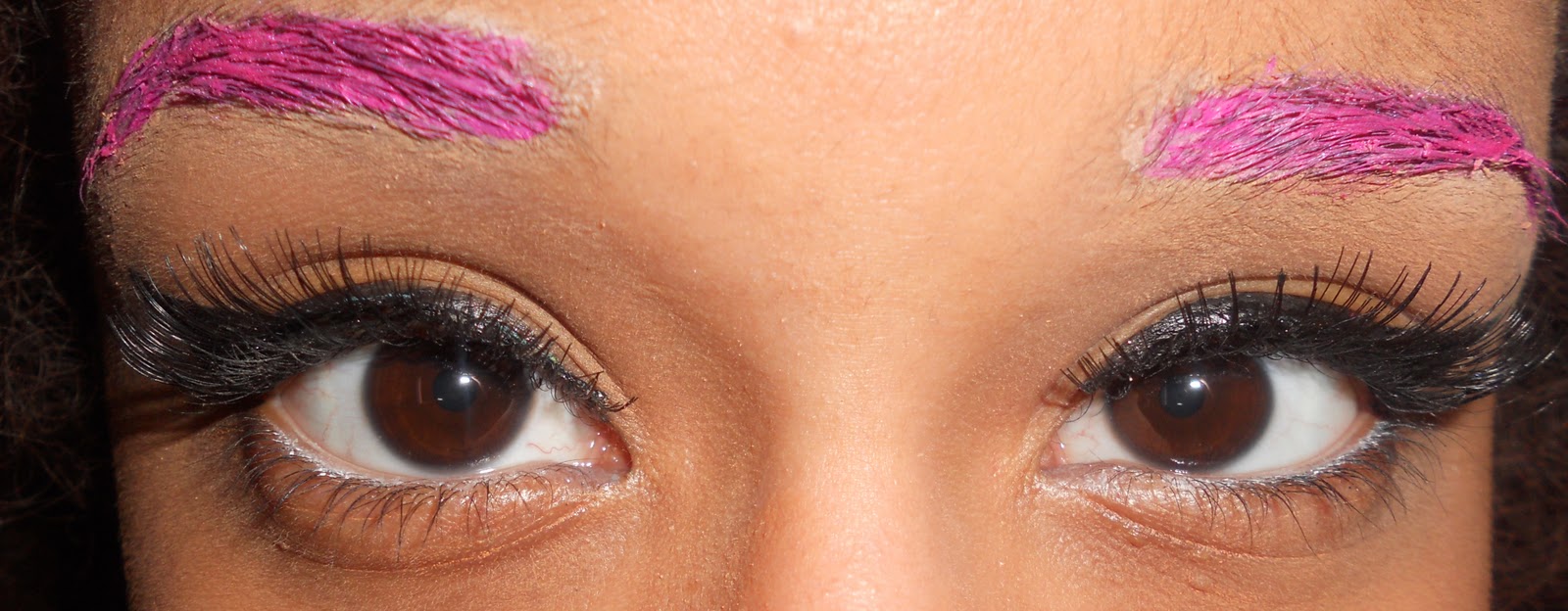 Amber's World: Pink Eyebrows Tutorial- Chanel Inspired