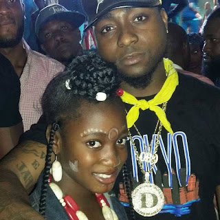 Sharon Ifedi with Davido