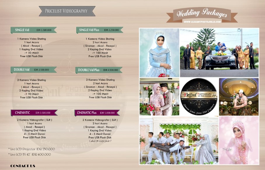 Daftar Harga Paket Videography Elegant Photo Wedding Jogja - Elegant ...