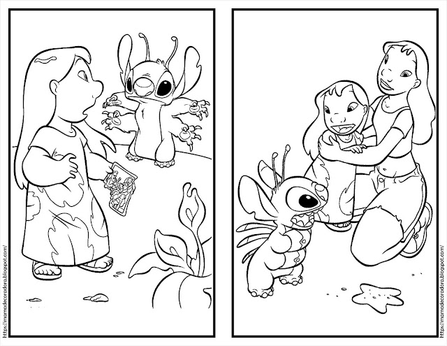 Mamá Decoradora: Librito para colorear gratis de Lilo & Stitch