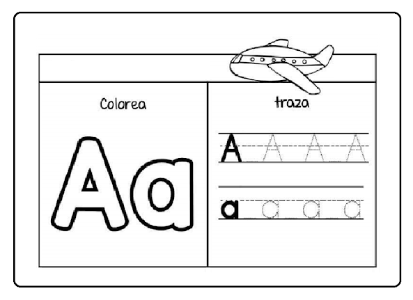 Tareitas: TRAZA LA LETRA A
