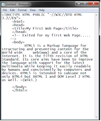 HTML5 / HTML - World ||: Your First Web Page.