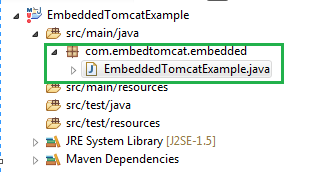 Create a java web application using embedded tomcat