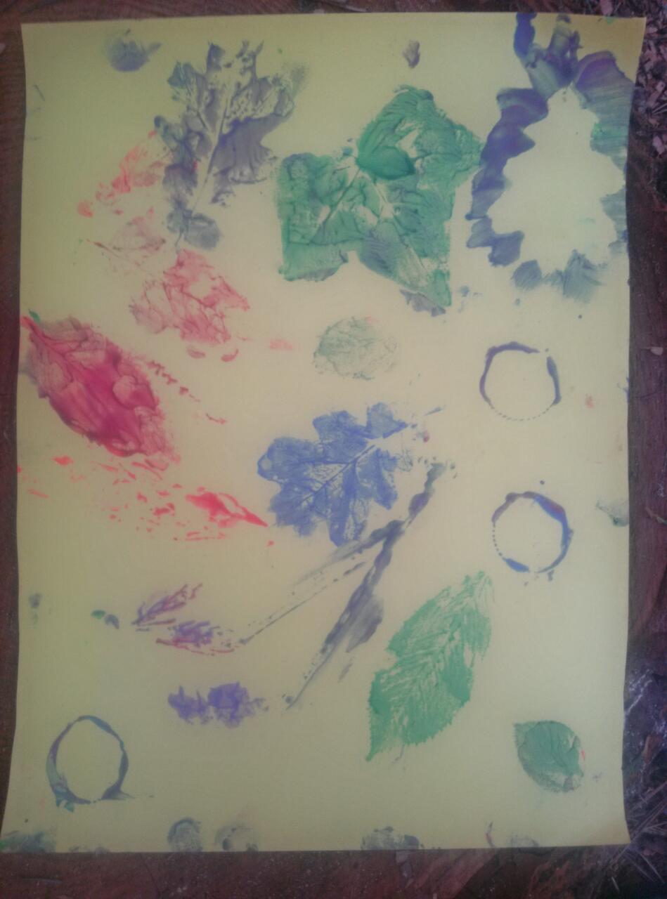 Nature Stamping- A Simple Nature Craft for Kids