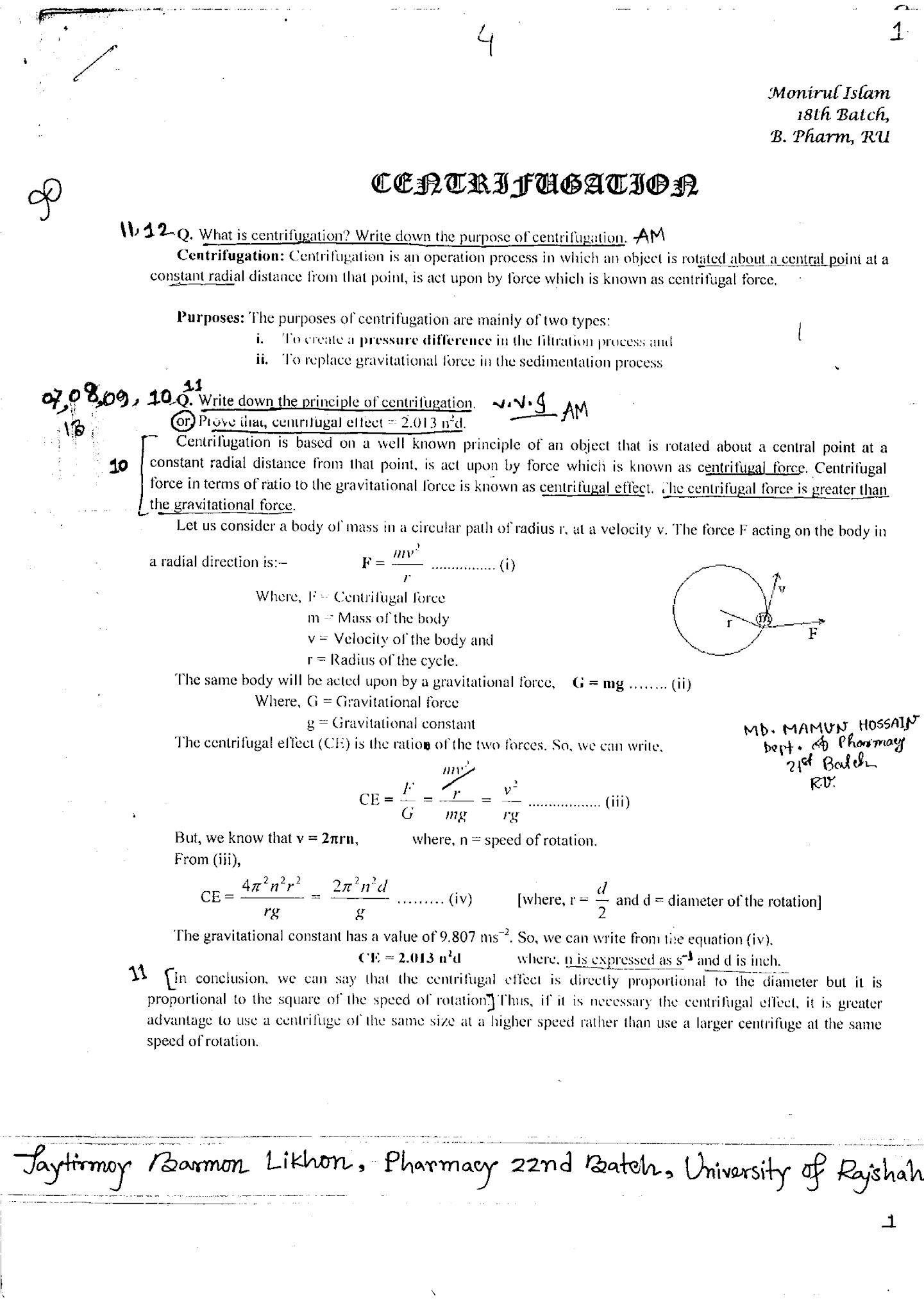 Essential Pharma Documents: Pharmaceutical Engineering Notes