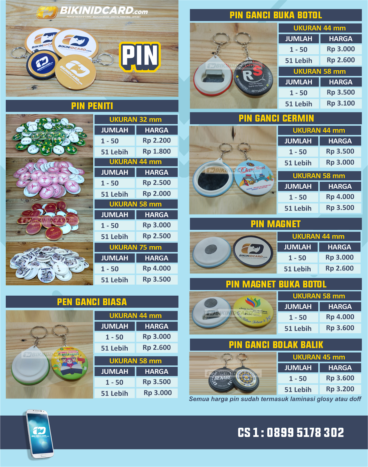PIN MURAH: HARGA PIN
