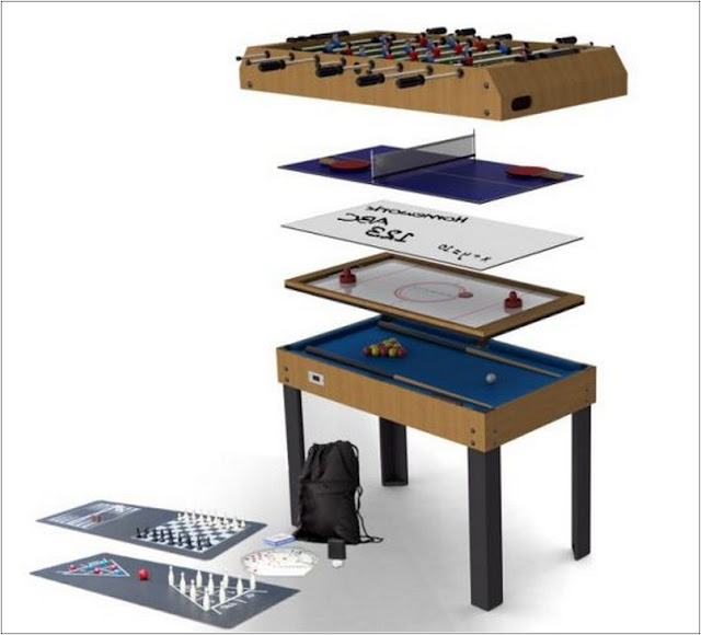hypro 4ft 4 in 1 folding multi games table - home decor