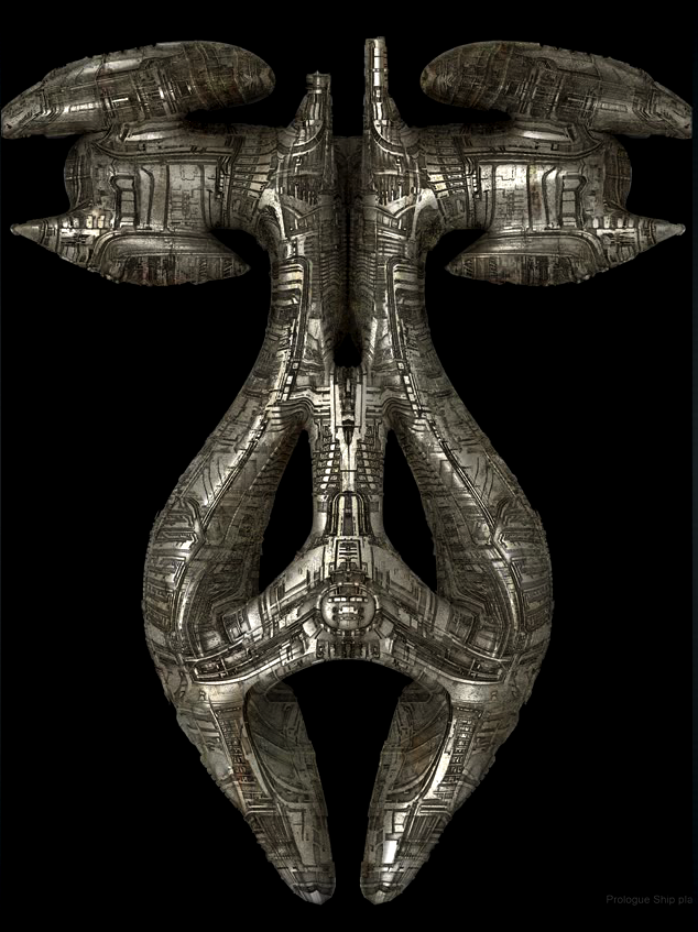 Alien Explorations: Prometheus: Hammer shaped Primordial engineer ships