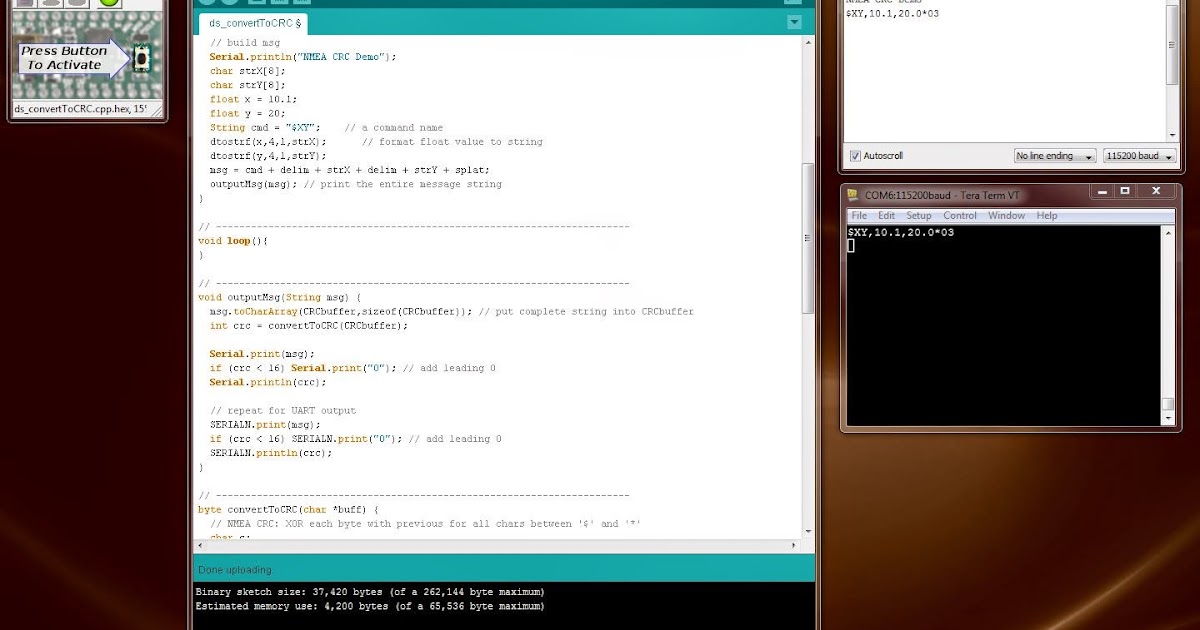 Davids Engineering Notes Generate A Crc For Nmea Strings Arduino