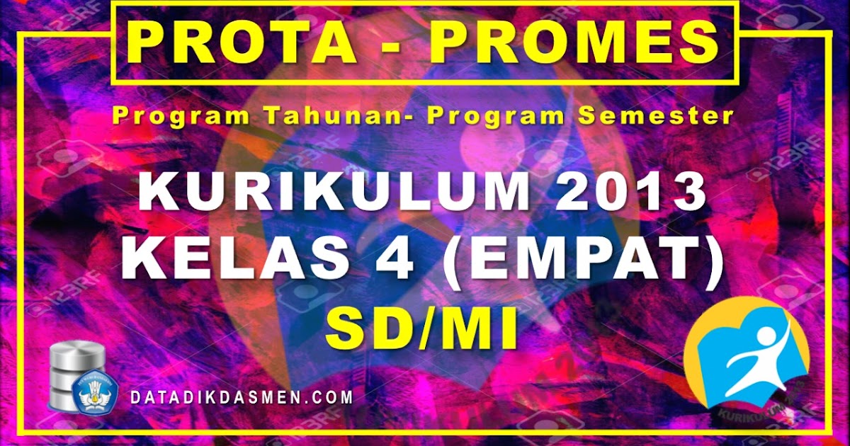 Prota Dan Promes Kelas 4 Sd/Mi Kurikulum 2013 Tahun Pelajaran 2020 ...