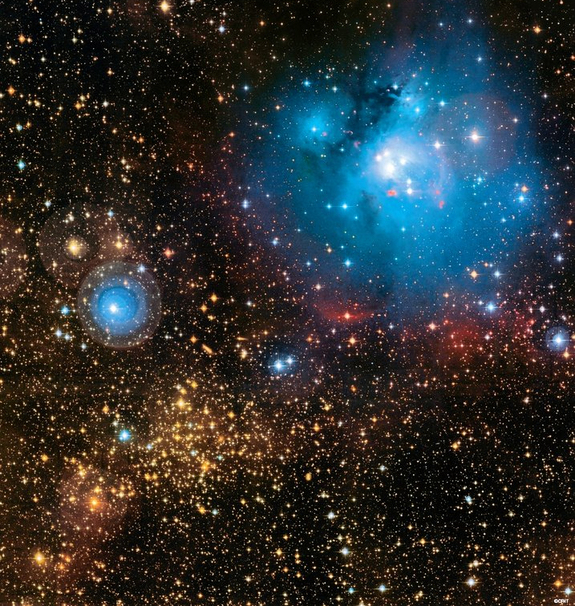 Suburban spaceman: Massive Blue Stars: Ambient molecular gas